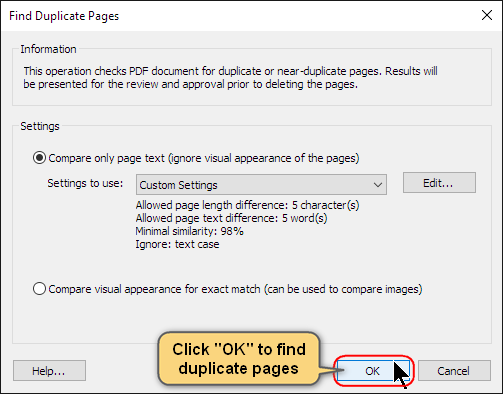 Find Delete Duplicate And Near Duplicate PDF Pages